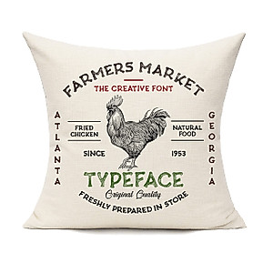 All Smiles Spring Summer Flowers Throw Pillow Covers for Patio Furnitures Porch Sofa Couch Outdoor Cute Tree Cushion in Yellow, Green, Orange and Red 16x16 Set of 4 …