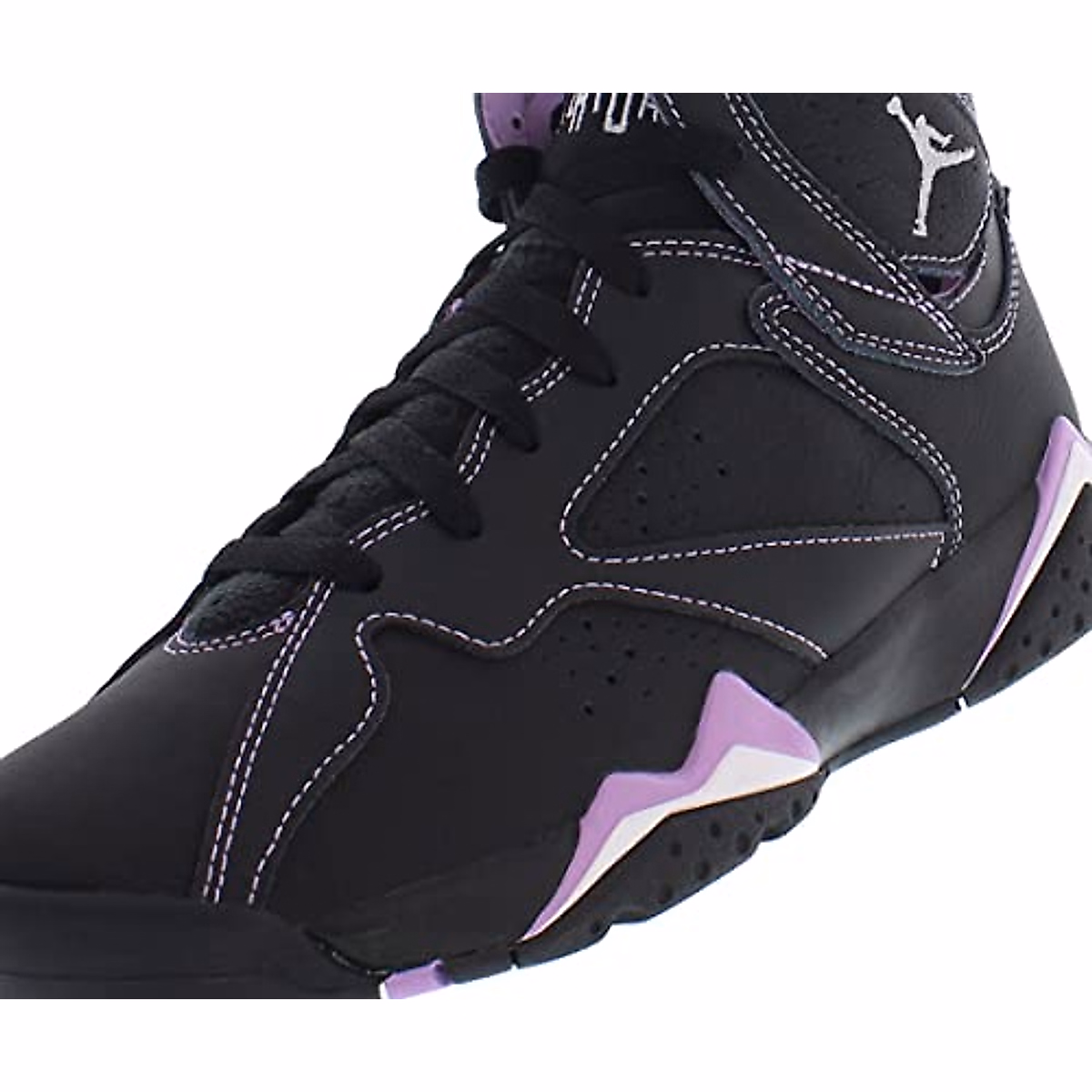 Jordan Girl's Air 7 Retro (Big Kid) Black/Barely Grape/Rush Fuchsia 4.5 Big Kid M