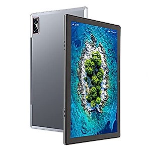 Zunate 10in IPS Kids Tablet PC, Octa Core CPU Gaming Tablet with 4GB 64GB, 1280x800 FHD Screen, 6000mAh Large Battery, Bluetooth Dual Band WiFi, Dual SIM Calling Tablet for Android 10(Silver Gray)