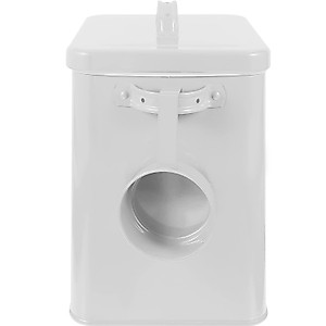 Box Kitchen Storage Bucket Rice Storage Bin Rice Dispenser Powder Soap Containers Storage Container with Lid Sealed Container White Locker Washing Powder Iron