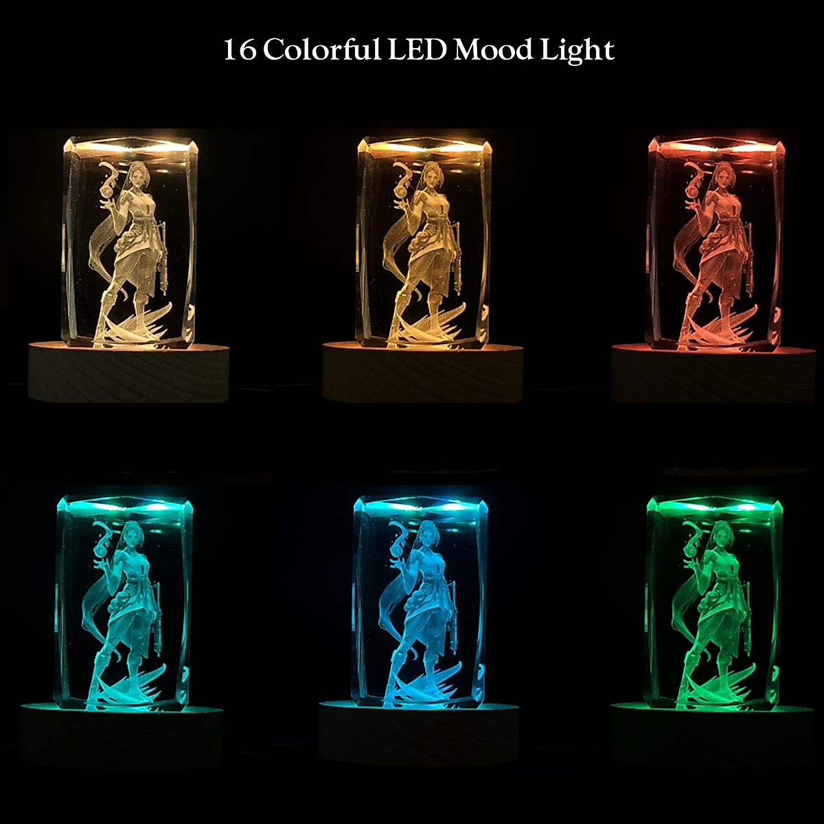 SUPIA Valorant 3D Crystal Figure - RGBW LED Lighting