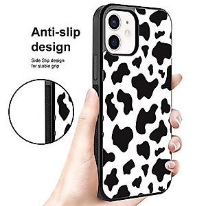 KANGHAR iPhone 12 Tire Cow,iPhone 12 Pro Tire Case Black White Slim Anti-Scratch Shockproof Skid Outline Durable PC Layer TPU Bumper Anti-Dropping Full Body Protection Cover -6.1 Inch