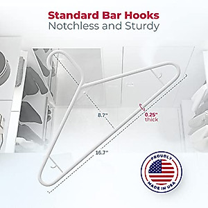 Neaties Plastic Hangers White Standard Plastic Clothes Hanger with Hooks | Heavy Duty Coat Hangers Plastic, Quality Closet Slim Bulk Non-Slip Adult Hangers (30 Pack)