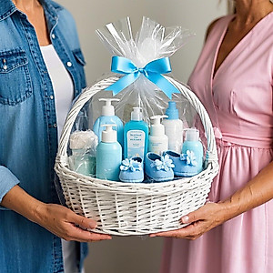 Shrink Wrap Bags for Gift Baskets, 24x30 inches Clear PVC Heat Gift Basket Shrink Bags 20Pack