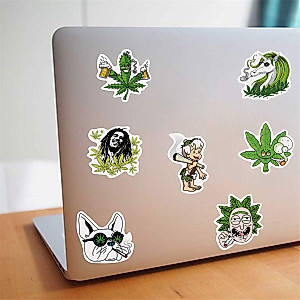 50pcs Weed Smoking Stickers|Vinyl Waterproof Stickers for Laptop,Car Bumper，Luggage,Skateboard,Water Bottles,Computer,Phone, Kids Teens Adults for Stickers (Miscellaneous)
