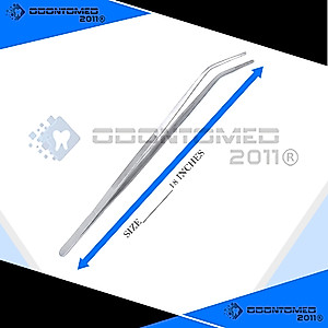 OdontoMed2011 (Huge Jumbo Aquarium Aqua Tweezers) Thumb Dressing Forceps Curved Serrated 18" Long Stainless Steel Tweezers