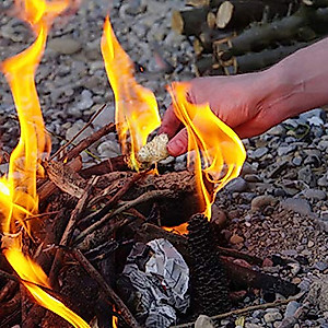WISDOMWELL Fire Starter - Wood Firelighters 50pcs in The Box, BBQ's, Pizza Ovens & Smokers, Safe Charcoal Starter for Lighting A Charcoal Barbecue (50pc)
