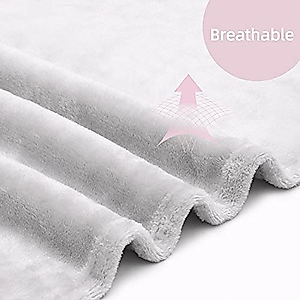 DEZANBO Baby Blanket for Boys Gilrs, Baby Blankets for Newborn,30”X 40”-Super Soft Fluffy Flannel,Great for Baby Showers, Light Grey