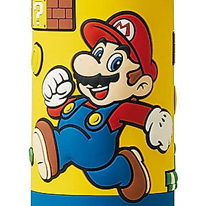 Skater SDPV5-A Children's Stainless Steel Direct Drinking 3D Water Bottle, Kids, 16.2 fl oz (480 ml), Super Mario Boys