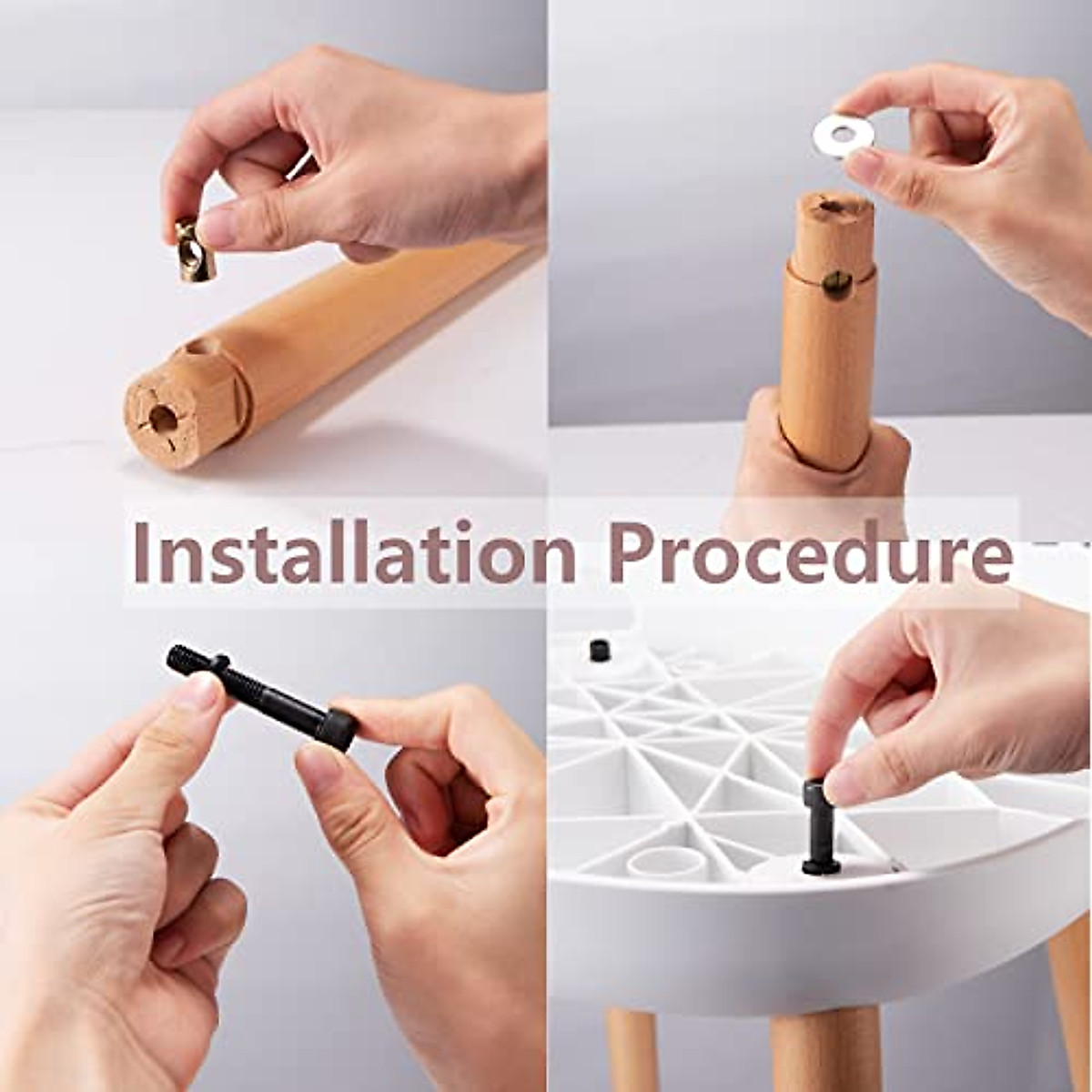 STARWAY Mid Century Modern Dining Chairs Set of 2, Retro Faux Velvet Accent Chair with Solid Wood Legs, Armless Side Chair Leisure Chair for Kitchen, Dining Room & Living Room (Green)