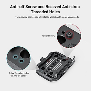 SmallRig Drop-in Baseplate for Manfrotto 501PL Style with Anti-Falling and Width Adjustable Design - 2887