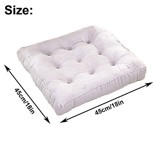 Square Chair Cushions Off-White Dining Room Cushion No Slip Dining Chair Pads Durable Cushion for Office Home or Car Sitting Comfort and Softness (18x18in Set of 4)