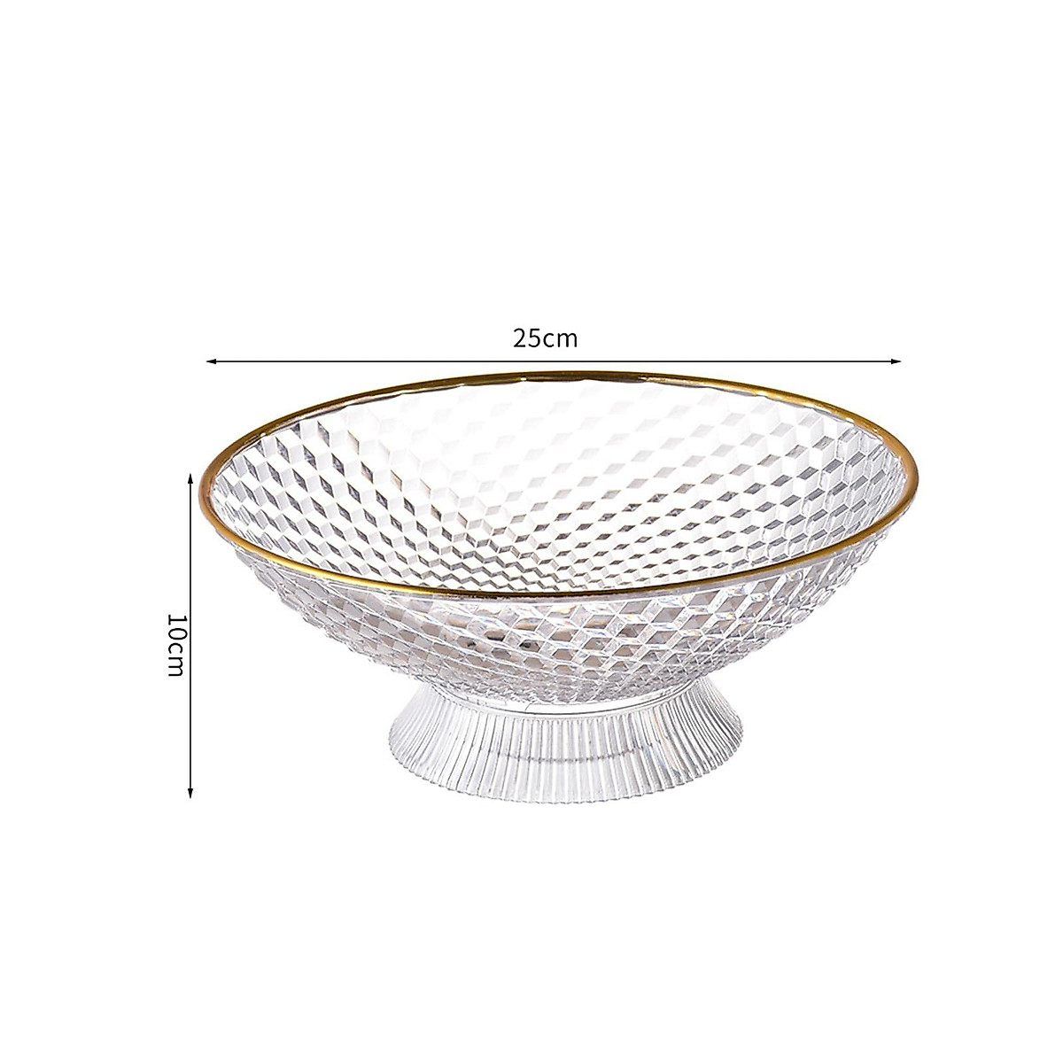 Decorative Pedestal Bowl, Fruit Basket, Dessert Stand Display, Food Plate, Large Fruit Dish, Serving Tray for Farmhouse Centerpiece Desktop Decor, transparent