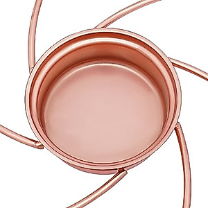 Stainless Steel Round Chafing Dish Buffet Set, 24cm Non-Stick Chafer Buffet Catering Chafers for Parties, Graduation, Events(Red Copper, 24cm Type2)