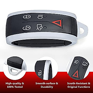 Aichiyu Keyless Entry Smart Remote Key Fob Replacement for Jaguar XF XFR XJ8 XK XK8 XKR 2007 2008 2009 2010 2011 2012 2013 2014 2015 FCC ID: KR55WK49244 KR55WK45694 315Mhz PCF7953 Chip