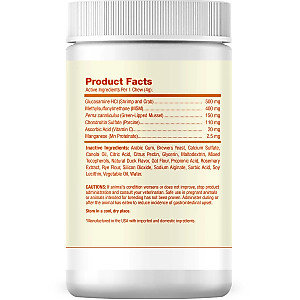 PAWLABS G-Max Joint Support for Dogs - Maximum Strength Hip & Joint Supplement with Glucosamine, Chondroitin, MSM, Green-Lipped Mussel - Relieves Arthritis Pain & Hip Dysplasia - Duck Flavor, 60 Chews