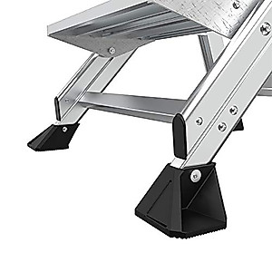 Little Giant Ladders, Jumbo Step, 2-Step, 2 foot, Step Stool, Aluminum, Type 1AA, 375 lbs weight rating, (11902), Silver