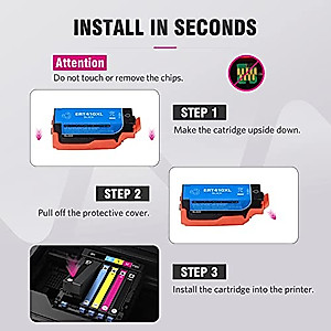 ALLWORK Remanufactured 410XL Ink Cartridge Replacement for Epson 410XL 410 XL T410XL Ink Cartridge for Epson Expression XP-7100 XP-830 XP-640 XP-530 XP-630 XP-635 Printer 5 Pack