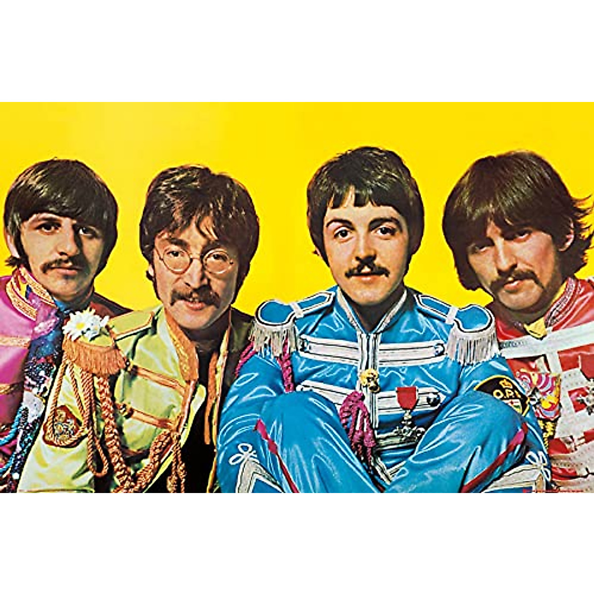 Trends International 24X36 The Beatles - Lonely Hearts Wall Poster, 24" x 36", Premium Unframed Version