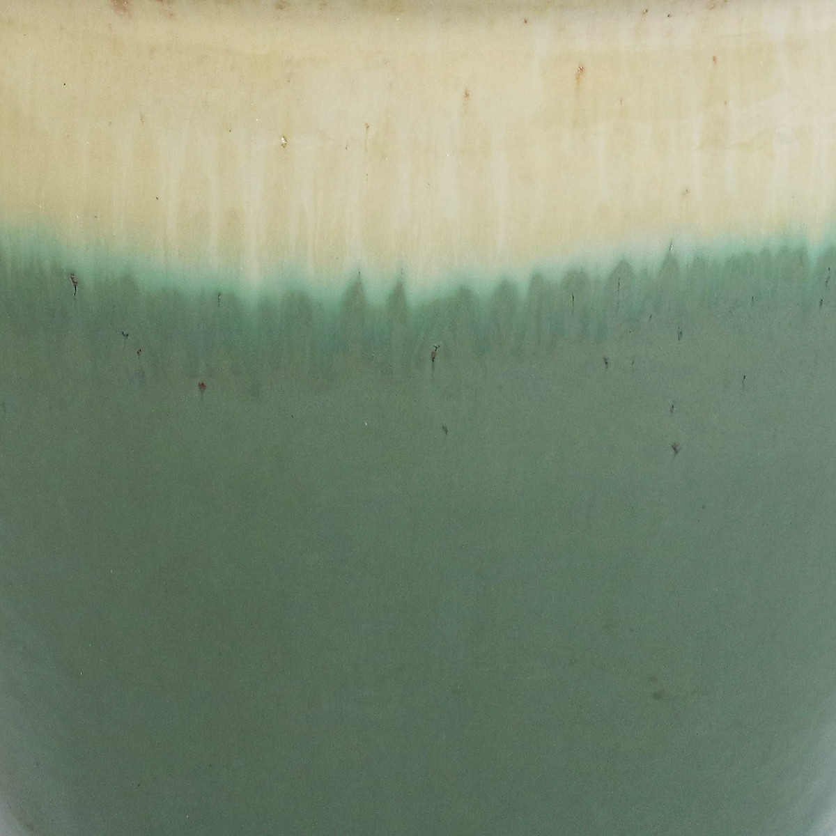 Sunnydaze Large Ceramic Planter - Indoor or Outdoor Plant Pot with Drainage Holes - Seafoam Glaze Finish - 18" - Studio
