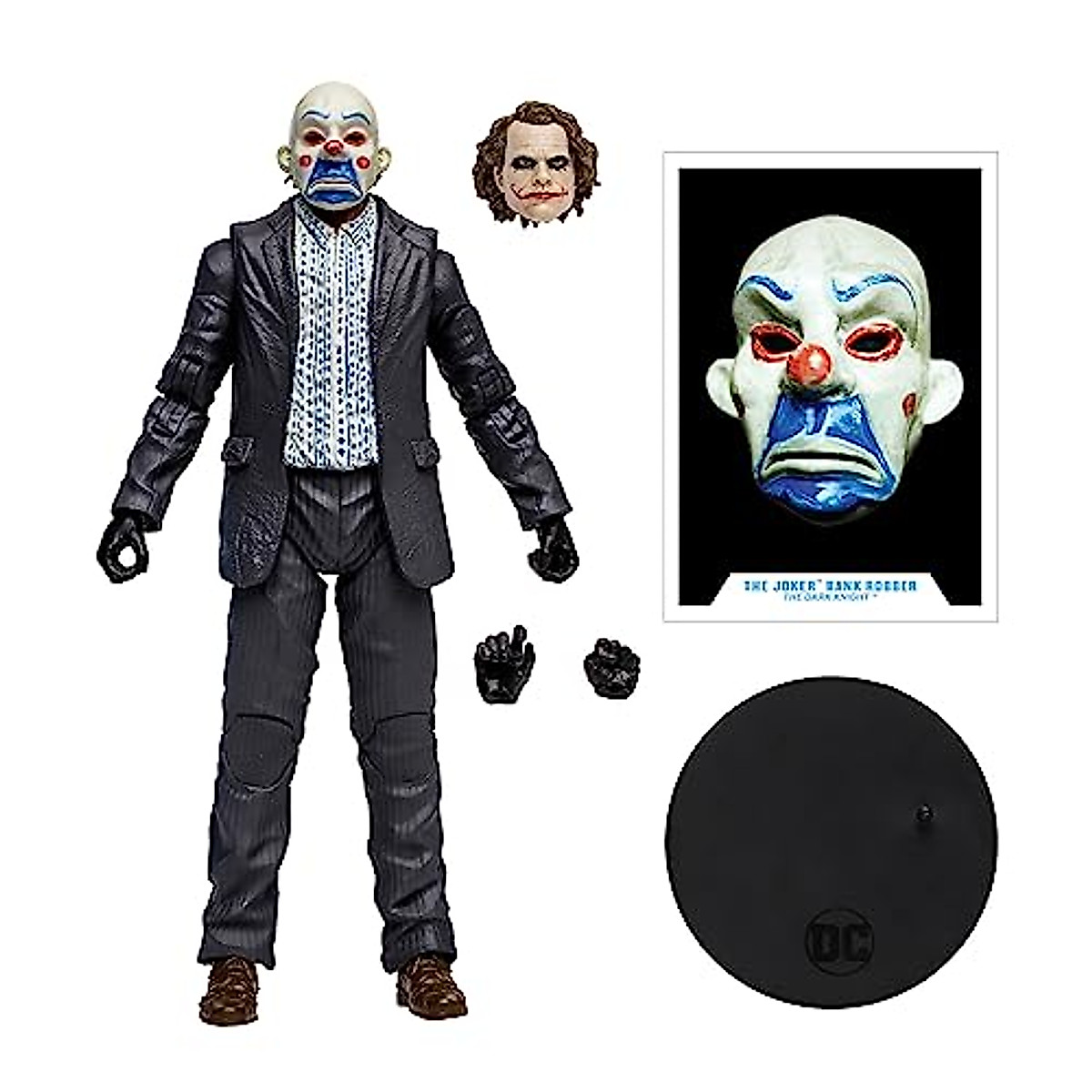 McFarlane Toys Batman The Dark Knight Trilogy The Joker Bank Robber Gold Label SDCC 2023 Exclusive Figure, Green