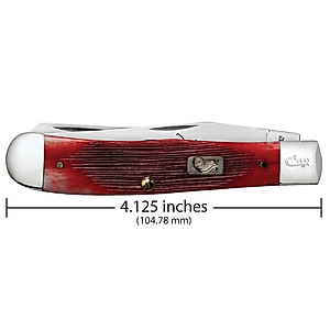 Case Dark Red John Wyne Trapper Pocket Knife Gift Set