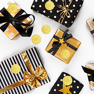 Lucleag 360 PCS Embossed Graduation Envelope Seals Stickers, 2024 Gold Foil Self Adhesive Graduation Diploma Grad Hat Sealing Stickers for Envelopes Candy Graduation Party Favor Decal, 1.5 inch