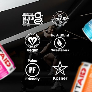 LIFEAID FITAID Energy, 200mg Natural Caffeine, Keto, Variety Pack, Optimum Performance Formula: BCAAs, Quercetin, Electrolytes, Omega-3s, 15 Calories, Paleo, Vegan & Gluten-Free, 12 Fl Oz (Pack of 12)