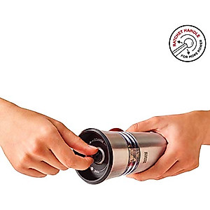 Kuhn Rikon Epicurean Adjustable Ratchet Grinder with Ceramic Mechanism for Salt, Pepper and Spices, 8.5 x 2.75 inches, Stainless Steel