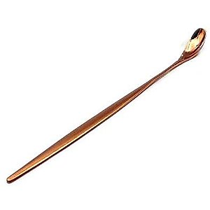 Pure Copper Stirring Spoon, Copper Tableware, Bar Spoon, 10 inch, Pure Copper, Heavy Gauge, Hand Forged (Copper)