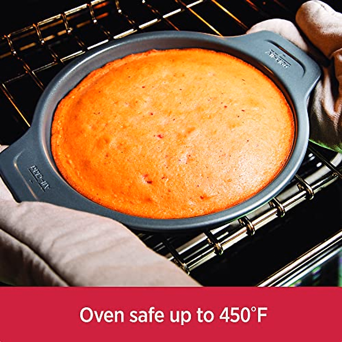 All-Clad Pro-Release Nonstick Bakeware Set 10 Piece Oven Safe 450F Half Sheet, Cookie Sheet, Muffin Pan, Cooling & Baking Rack, Round Cake Pan, Loaf Pan, Baking Pan Grey