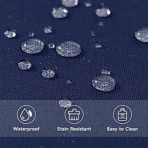 PNP FKJP Outdoor Bench Cushion 48" x 18" x 3", Waterproof Patio Furniture Cushions,Outdoor Porch Swing Cushion,Navy (Cushion + Cover)