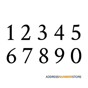 Address Number Store, Powder Coated Soft Arch Economy Series Address Plaque with Lawn Stakes, Serif Font, Holds up to 5 Characters