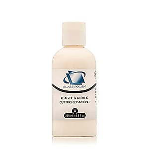 Glass Polish 14013 Plastic & Acrylic Cutting Compound with Micro Abrasives for Professional Polishing - 8.8 oz