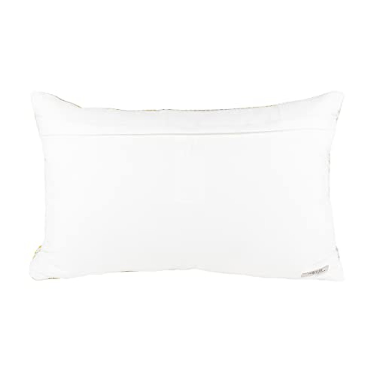 Foreside Home & Garden Yellow & Gray 14X22 Hand Woven Filled Outdoor Pillow