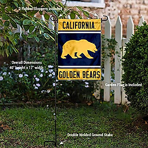 Cal Berkeley Golden Bears Garden Flag with Stand Holder