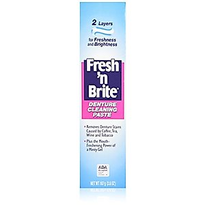 Stim-U-Dent Fresh 'n Brite Denture Cleaning Paste, 2 Count(Pack of 1)