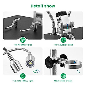 JIAMEI 8.5 Inch Microscope 1080P Adjustable LCD Display Microscope for Soldering Industrial Maintenance