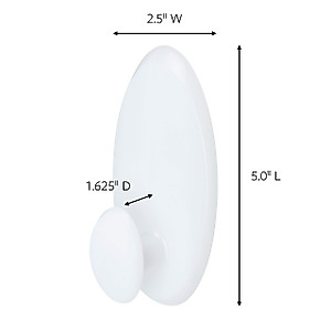 Command Clothes Hanger, 1 Hanger, 2 Strips/Pack, White, Large (Pack of 2)