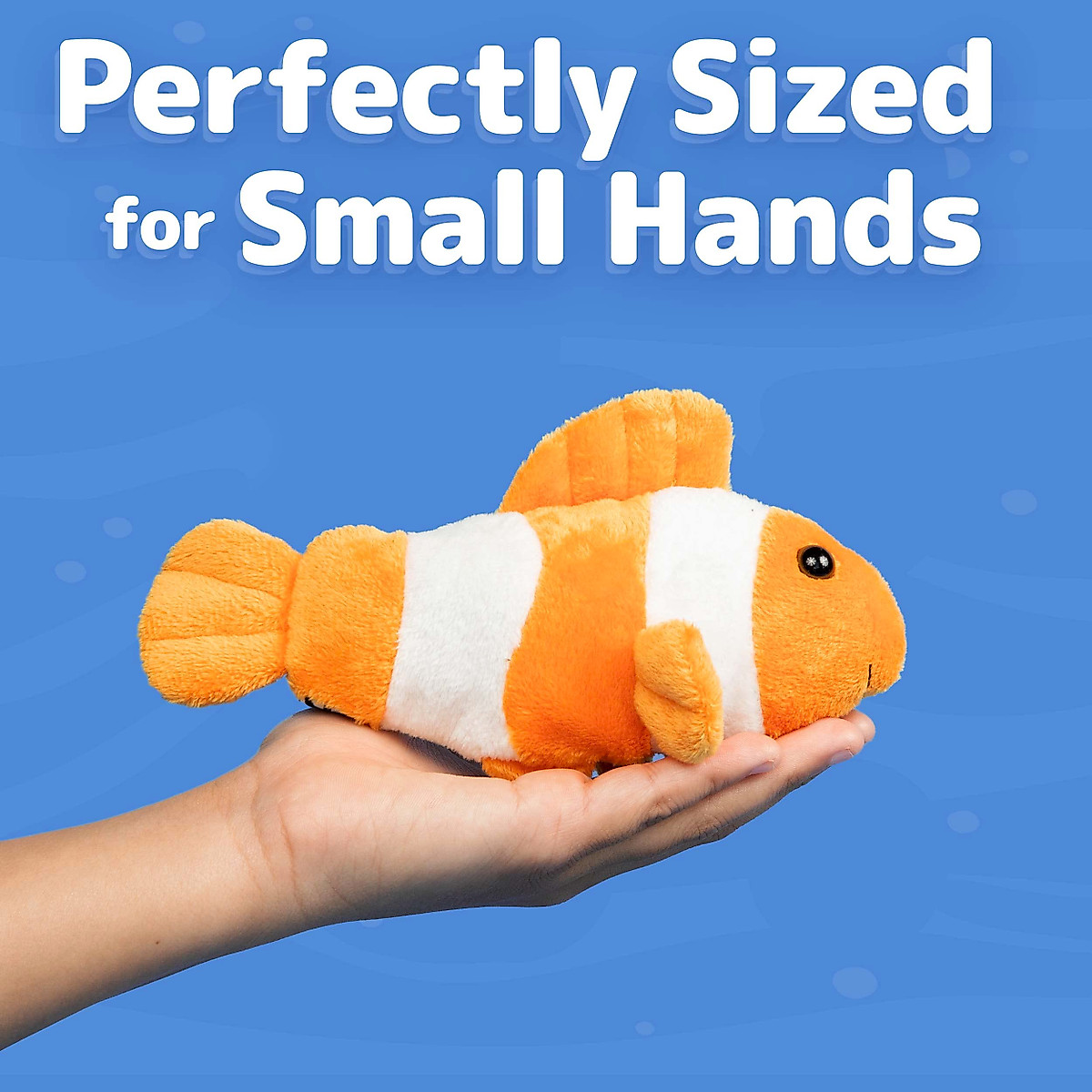 Prextex 5-pc Stuffed Sea Animal & Toy Storage | Soft Plush Sea Creatures Toys for Kids | Small/Mini Stuffed Animals in Bulk | Cute Toy Ocean Decor, Ocean Animals | Birthday Gift Bag, Party Favor/Decor