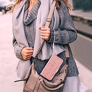 FDCWTSH Compatible with LG V20 Wallet Case Wrist Strap Lanyard Leather Flip Card Holder Stand Cell Accessories Folio Purse Credit ID Slot Magnetic Phone Cover for LGV20 LG20 V 20 Women Men Rose Gold