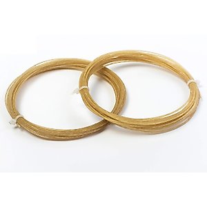 n.g.w. NGW Natural Gut Tennis Racquet Strings Natural Resin Color (Natural, 16G)