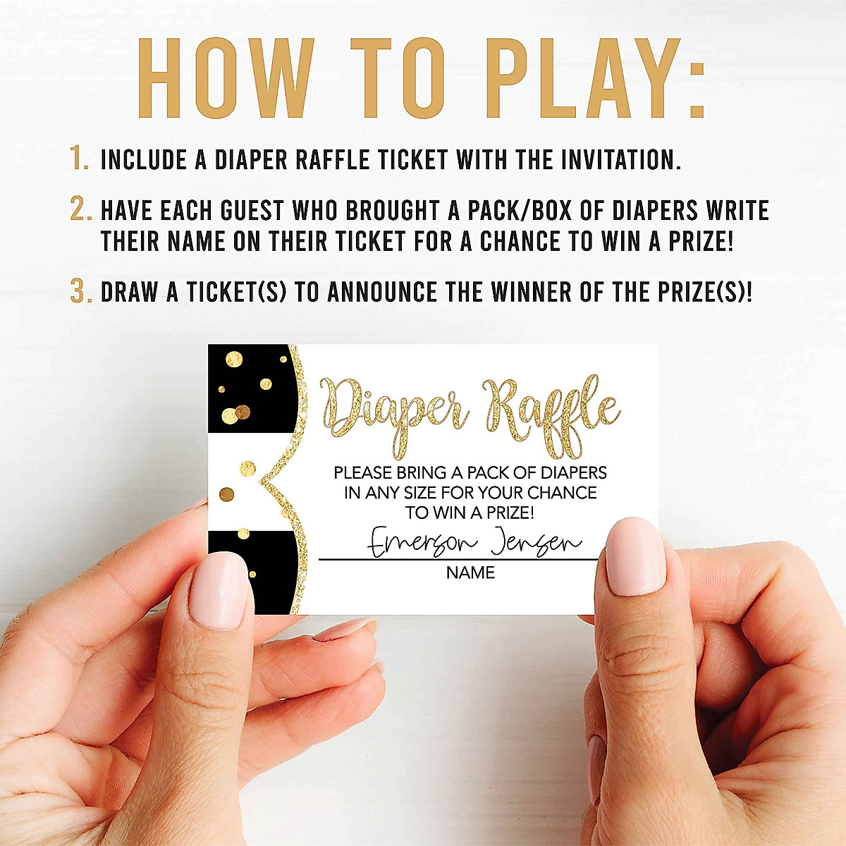 25 Baby Shower Diaper Raffle Tickets For Baby Shower Games To Play - Black Baby Shower Games Gender Neutral, Diaper Raffle Cards, Baby Raffle Tickets, Baby Shower Invitation Inserts, Baby Shower Ideas