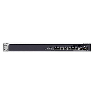 NETGEAR 8-Port Smart Managed Plus Switch, 8x10GBASE-T, 1xSFP+, 10xSFP+, ProSAFE Lifetime Protection (XS708E), Silver