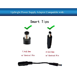 UpBright 19.5V 3.33A 65W AC/DC Adapter Compatible with HP Envy 24-G014 24-G000 24-G014LA V8P87AA#ABA 676786-001 676690-001 AR5B22 All-in-One Desktop PC 19.5VDC Power Supply Cord Battery Charger