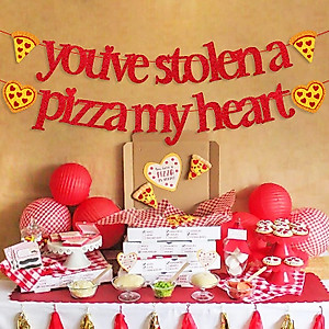You’ve Stolen A Pizza My Heart Banner Valentine’s Day Pizza Theme Decoration Love You To Pizzas Party Decoration Pizzas Birthday Wedding Anniversary Baby Shower Party Supplies