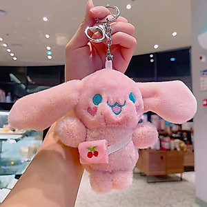 Cute Cartoon Bag with Plush Pendant Backpack for Girls, Anime Accessories Kawaii mini Backpack