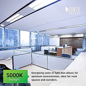 Sunco Lighting - 24 Pack T8 LED 4FT Tube Light Bulbs Ballast Bypass Fluorescent Replacement, 5000K Daylight, 15W, Clear Cover, Retrofit, Single Ended Power (SEP), Commercial Grade UL