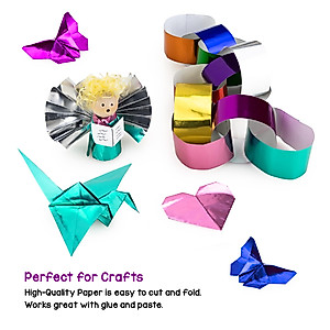Hygloss Products Metallic Foil Paper - Great for Arts & Crafts, Classroom Activities & Artists - 8.5" x 10" - 2 Each of 10 colors (Colors may vary) - 20 Sheets