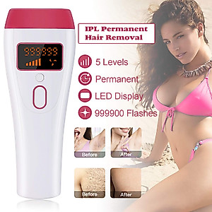 IPL Hair Removal for Women, SUMKUMY Permanent Hair Removal, Upgraded to 999,900 Flashes Painless Facial Hair Removal Device for Whole Body on Armpits Back Legs Arms Face Bikini Line